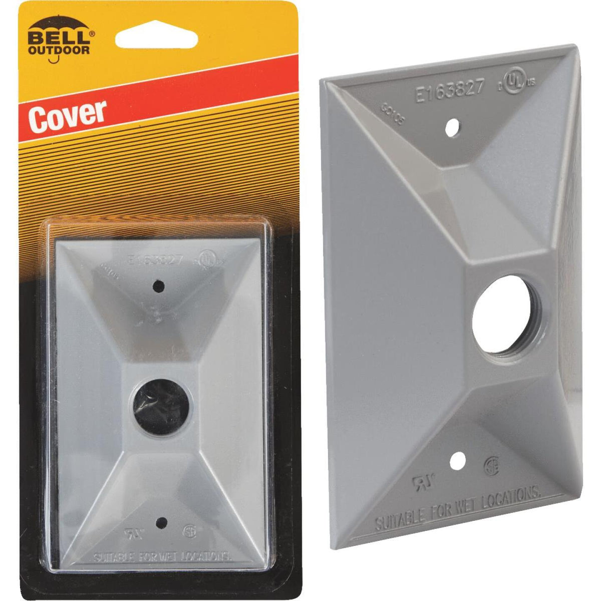 Bell 1-Outlet Rectangular Zinc Gray Cluster Weatherproof Outdoor Box ...