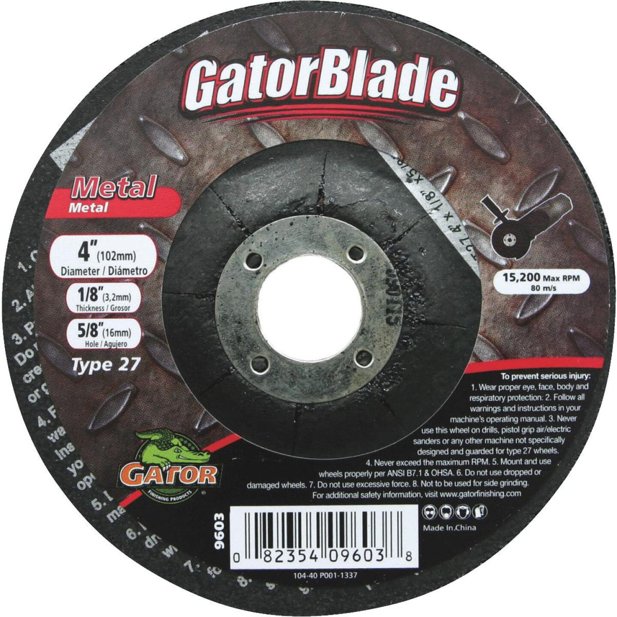 Gator Blade Thin Cut Type 1 4 In. x 0.045 In. x 5/8 In. Metal Cut-Off ...