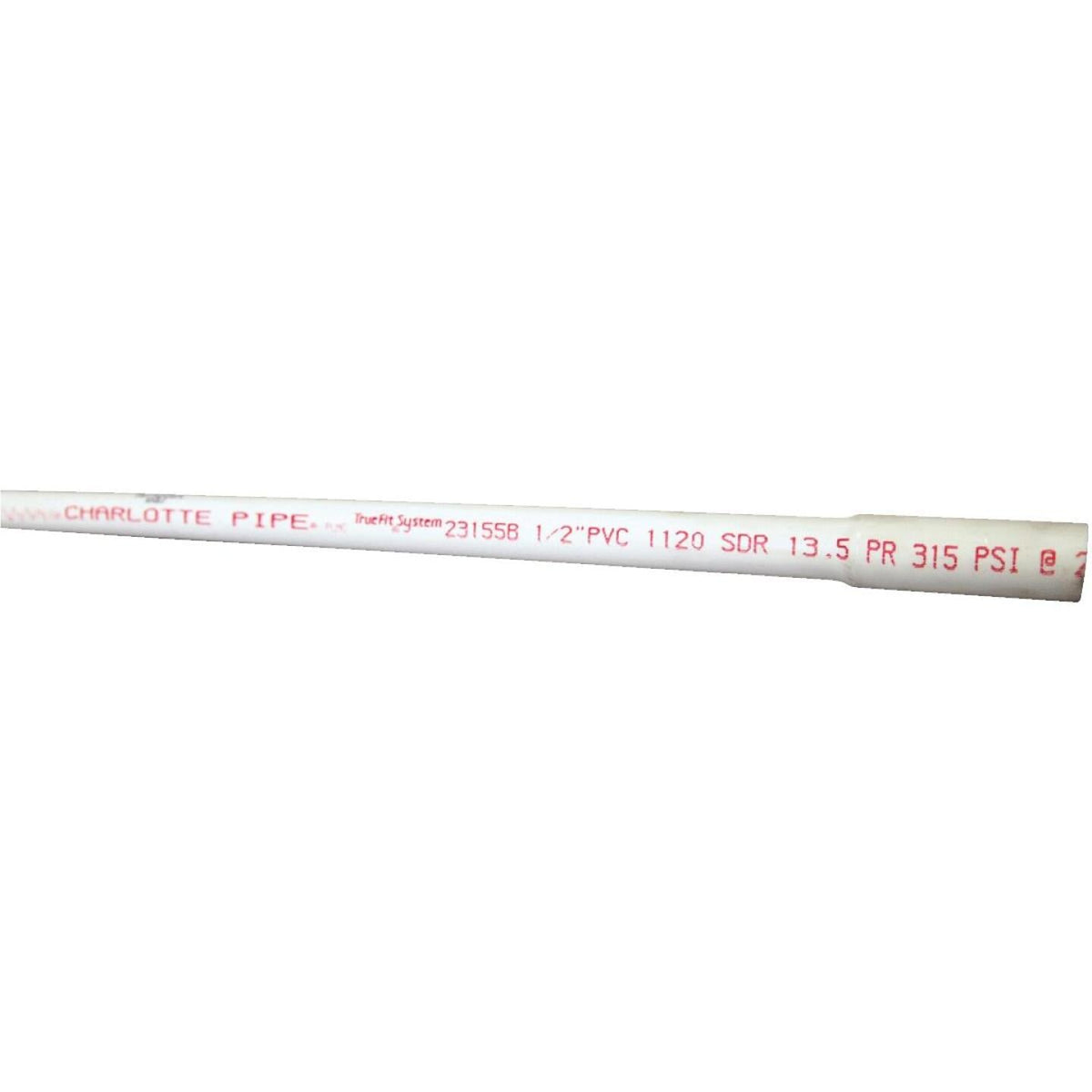 Charlotte Pipe 1/2 In. x 20 Ft. Cold Water PVC Pressure Pipe, SDR 13 ...